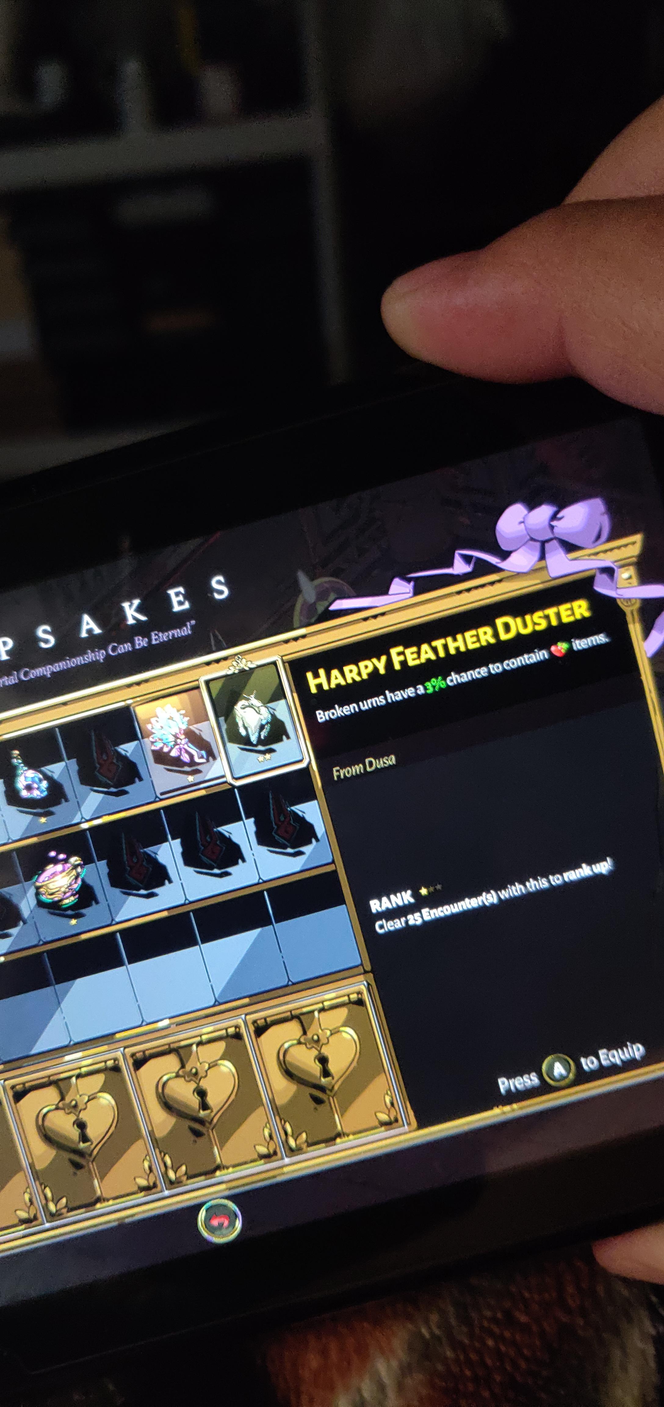 Girlfriend just showed me this. Harpy Feather Duster in Hades game! | Scrolller