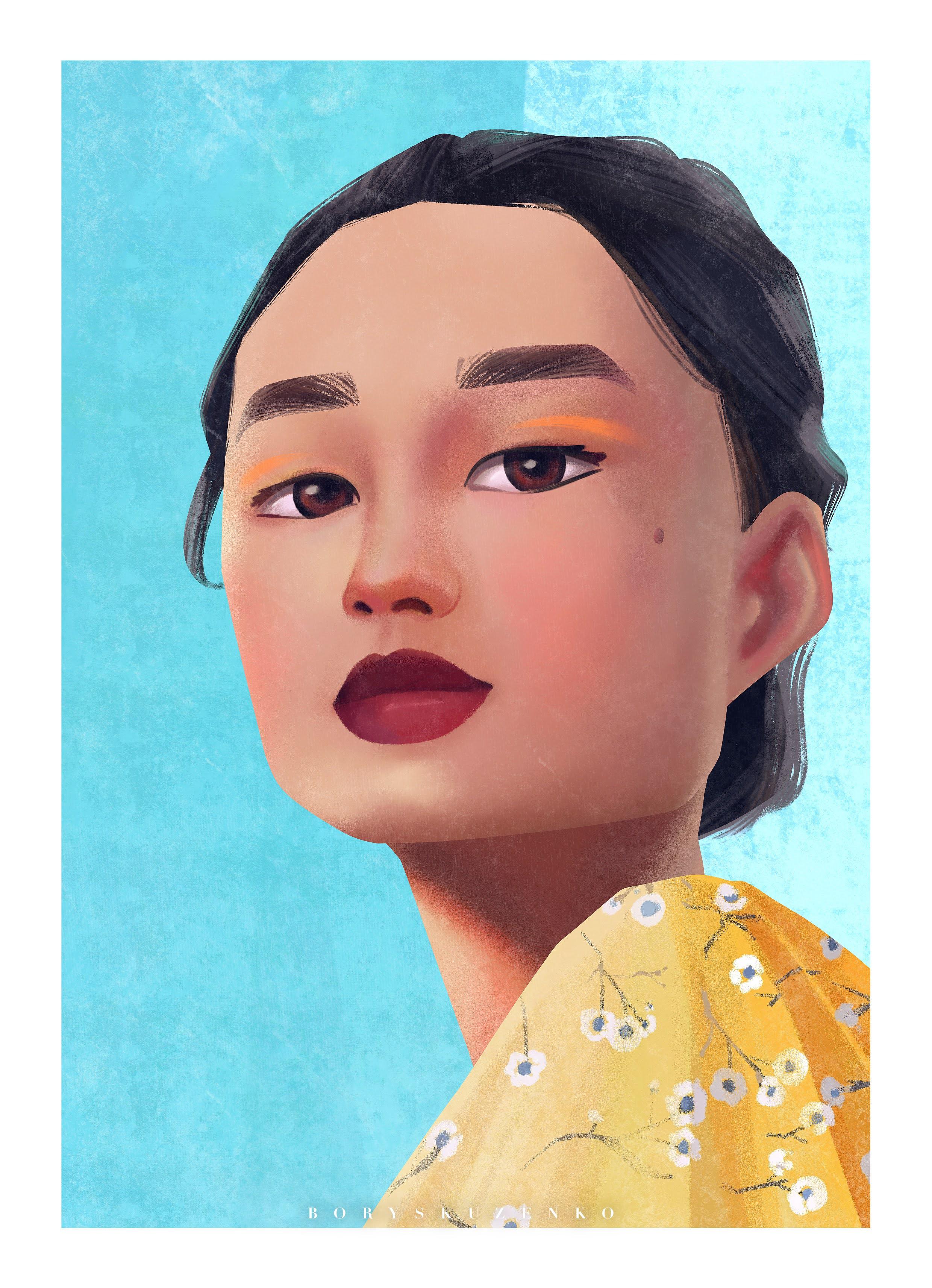 Girlfriend, Me, Procreate, 2021 | Scrolller