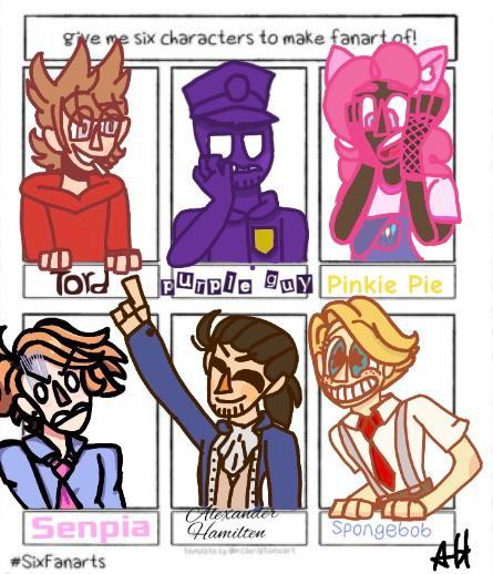 Give me six characters to make fanart of | Scrolller
