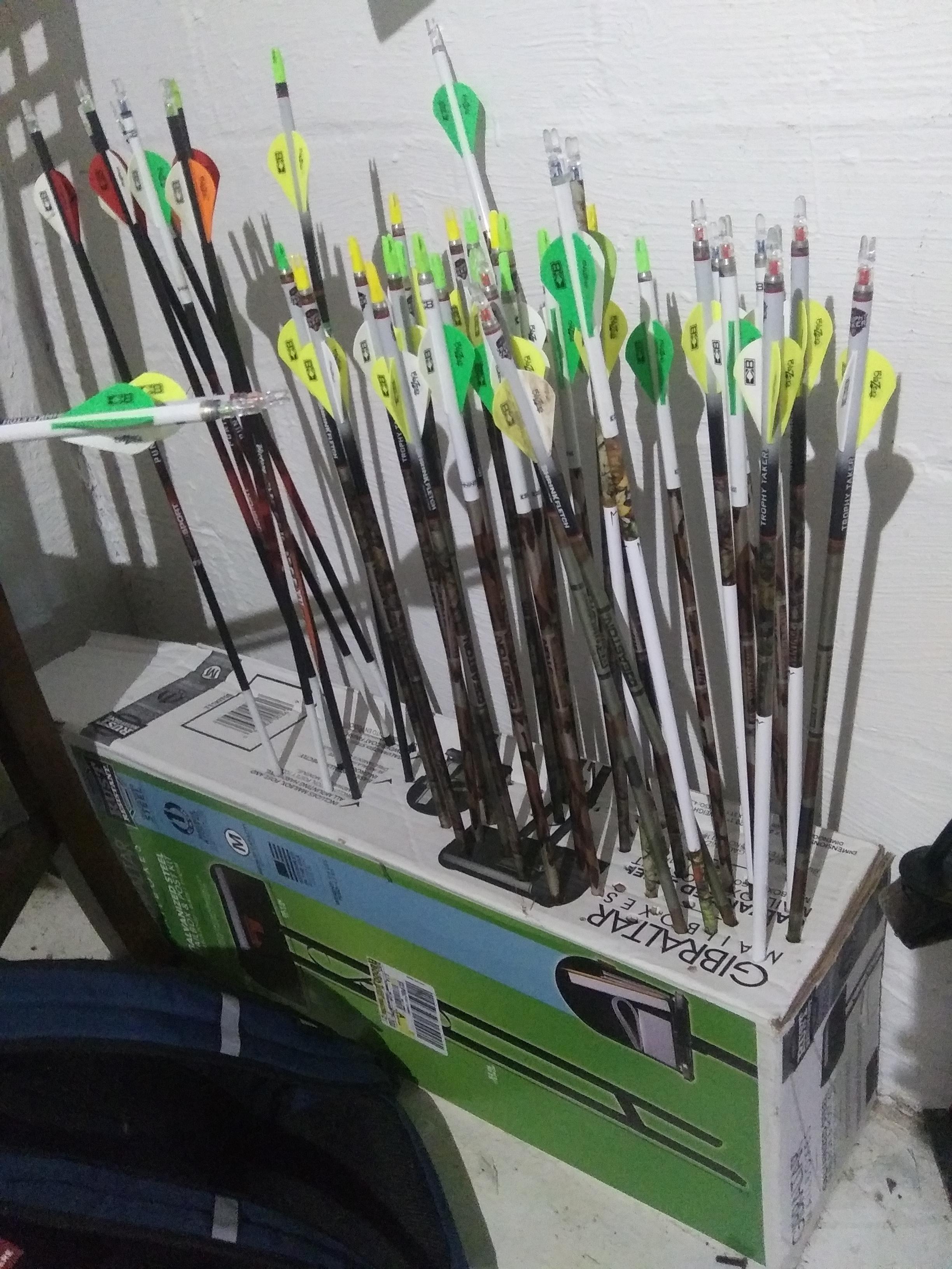 Going old school, got a bunch of aluminum arrows for free from my ...