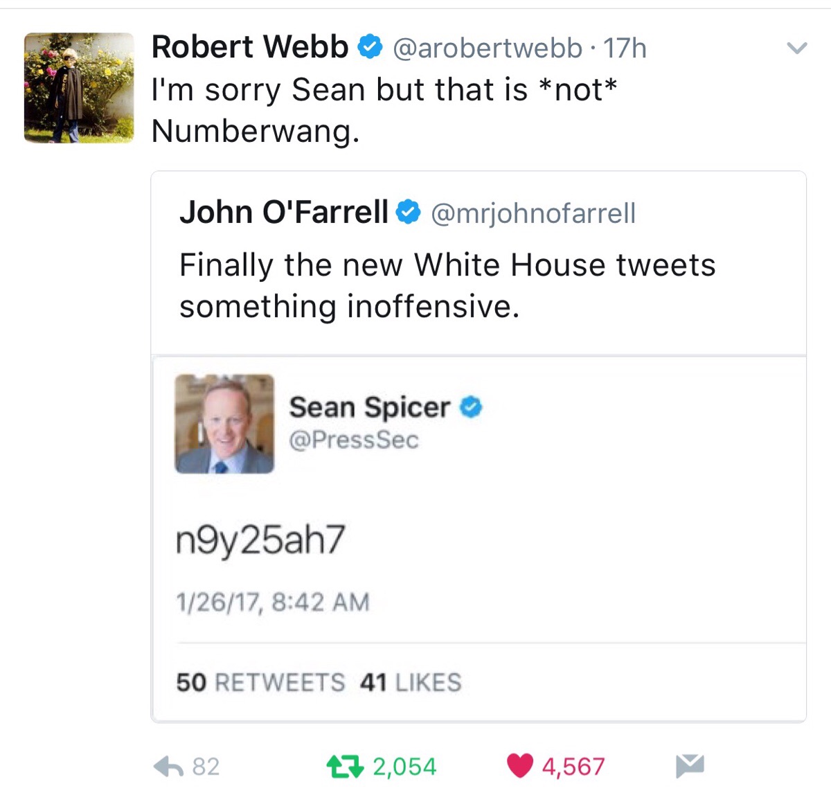 Good to see Robert staying on top of current events. | Scrolller