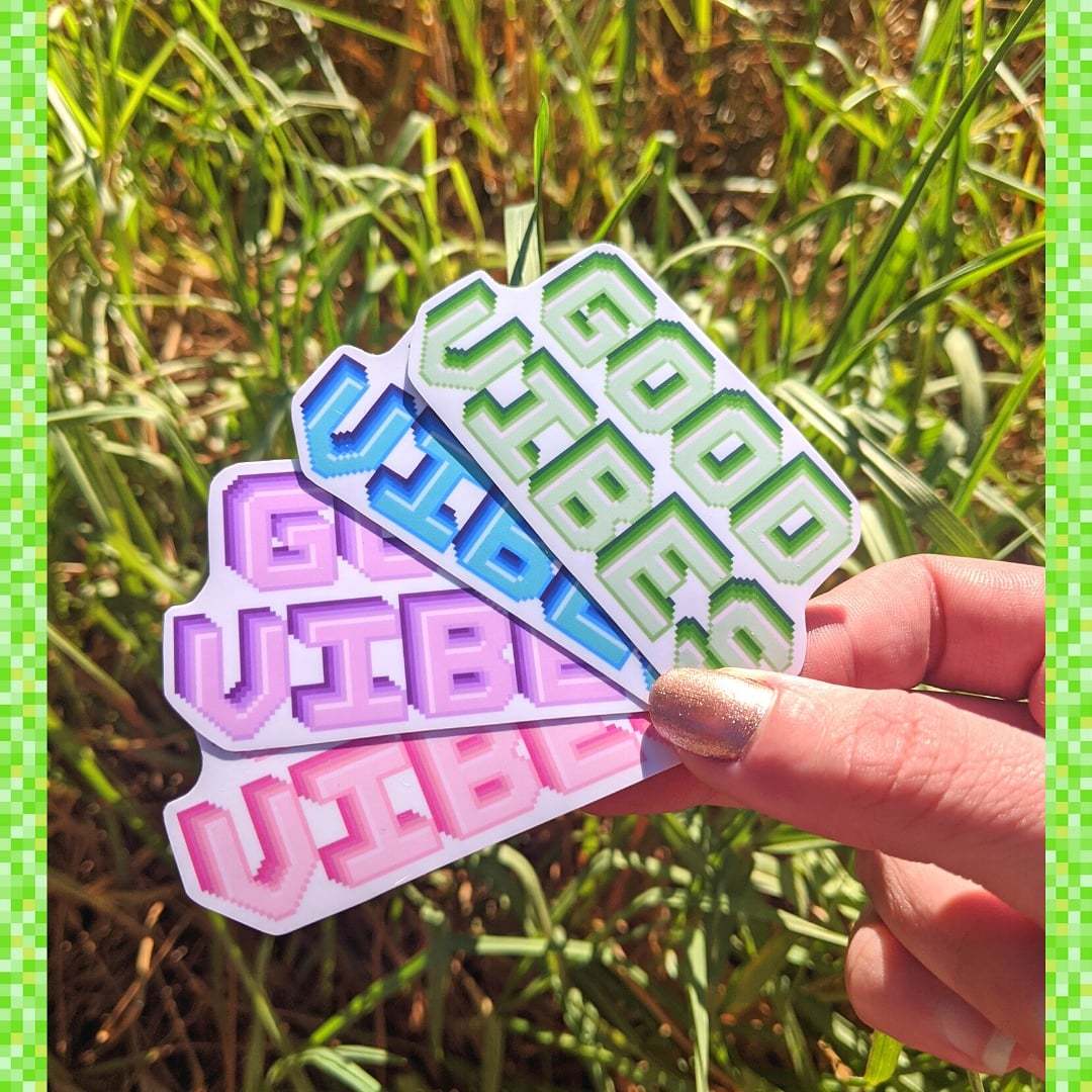 Good vibes vinyl stickers | Scrolller