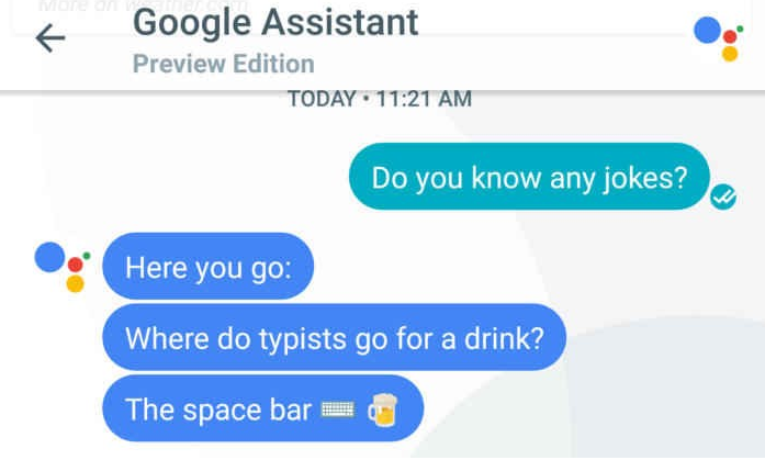 Google Assistant's jokes | Scrolller