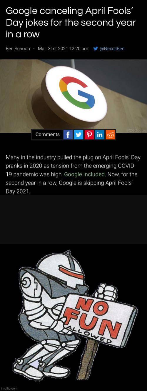 Google canceling all fun | Scrolller