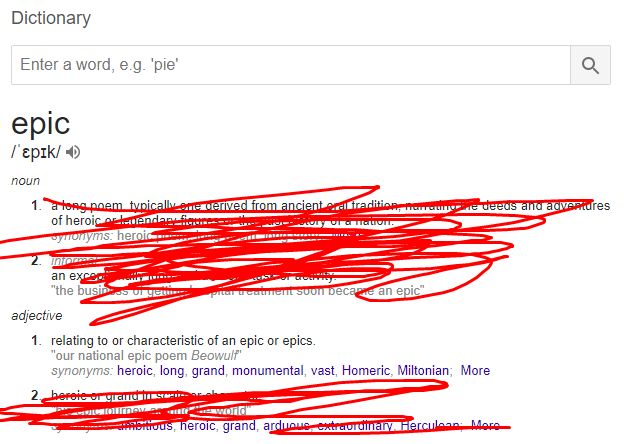 Google: "define epic" | Scrolller