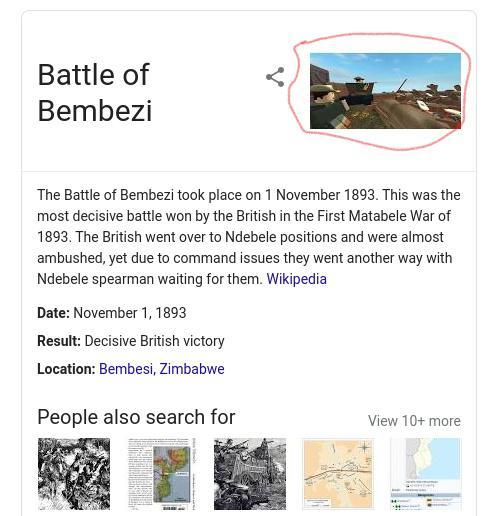 Googled the Battle of Bembezi, this showed up | Scrolller