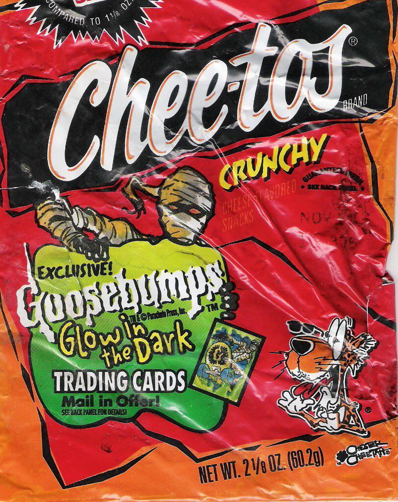 Goosebumps Cheeto packaging. | Scrolller