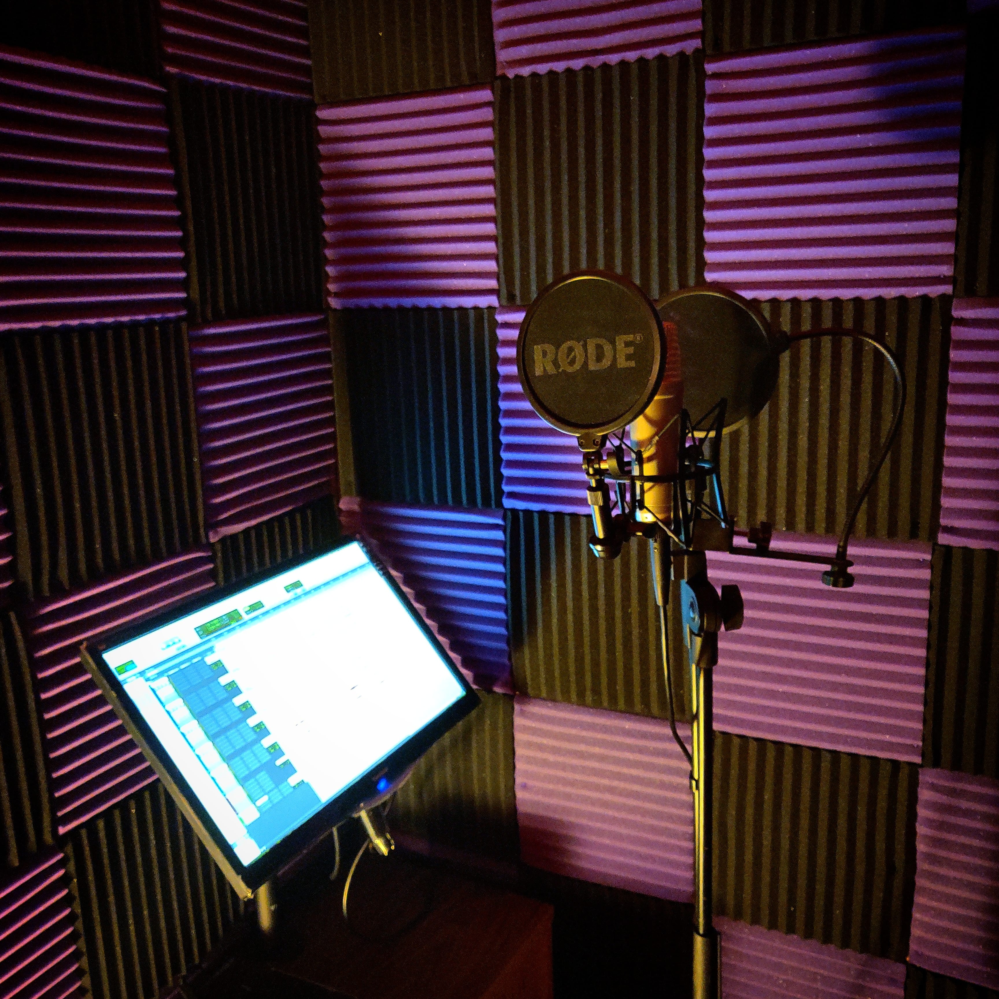 Got a little carried away with the PVC booth. Added soundboard walls and acoustic foam. | Scrolller