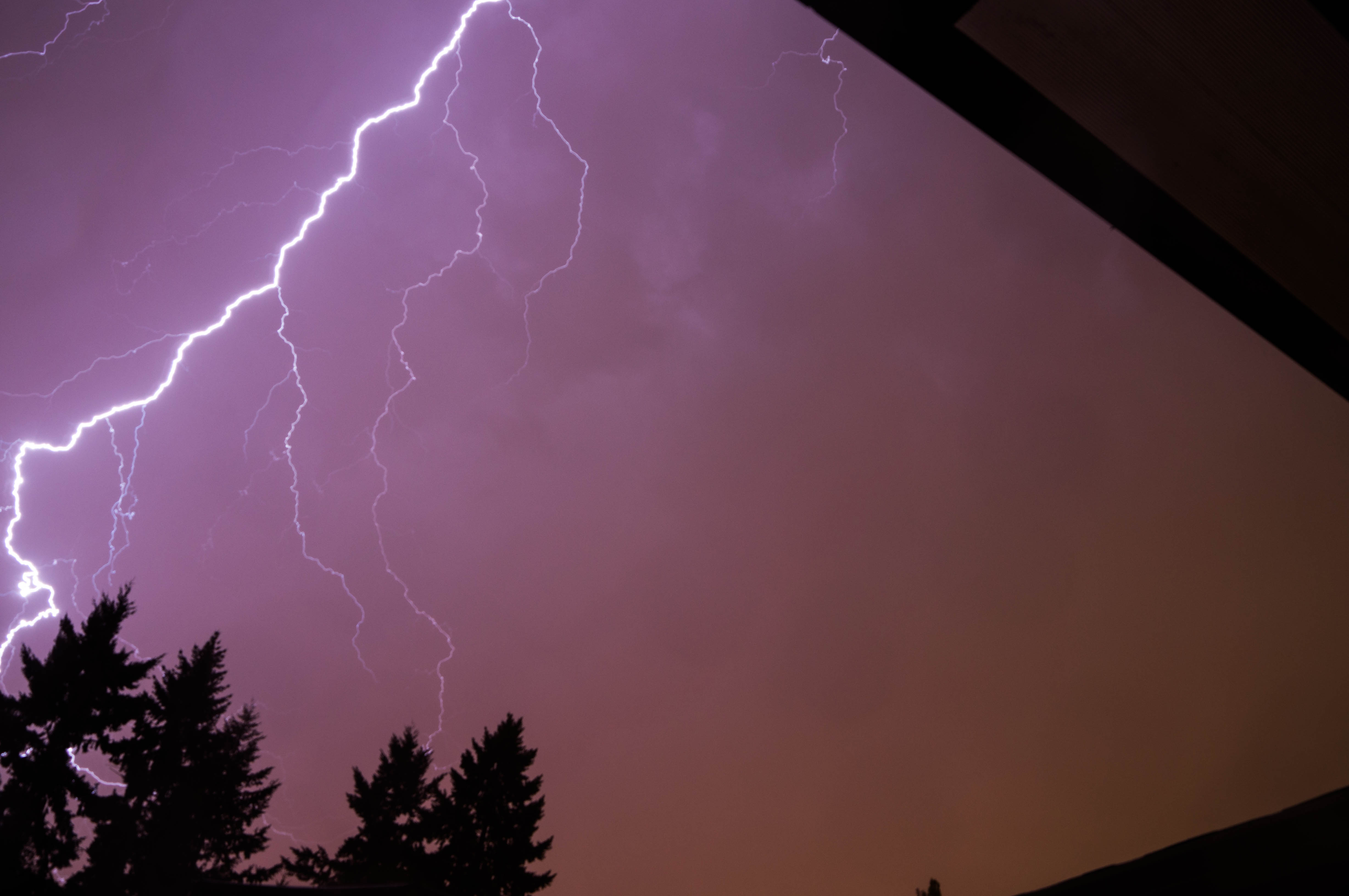 Got a pic of the lightning. Not amazing but my first lightning pic! | Scrolller