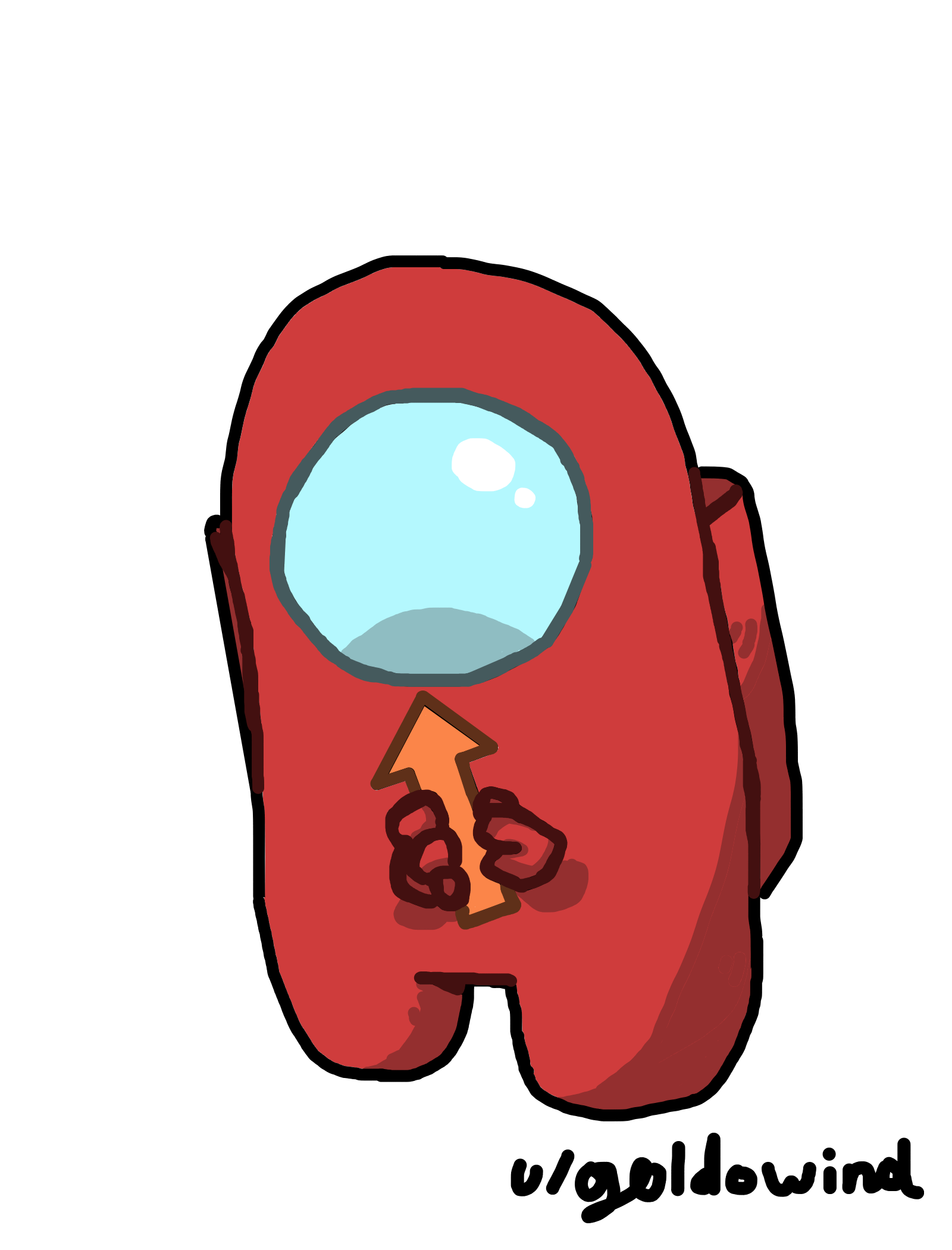 got bored so i drew this red crewmate with my mouse | Scrolller