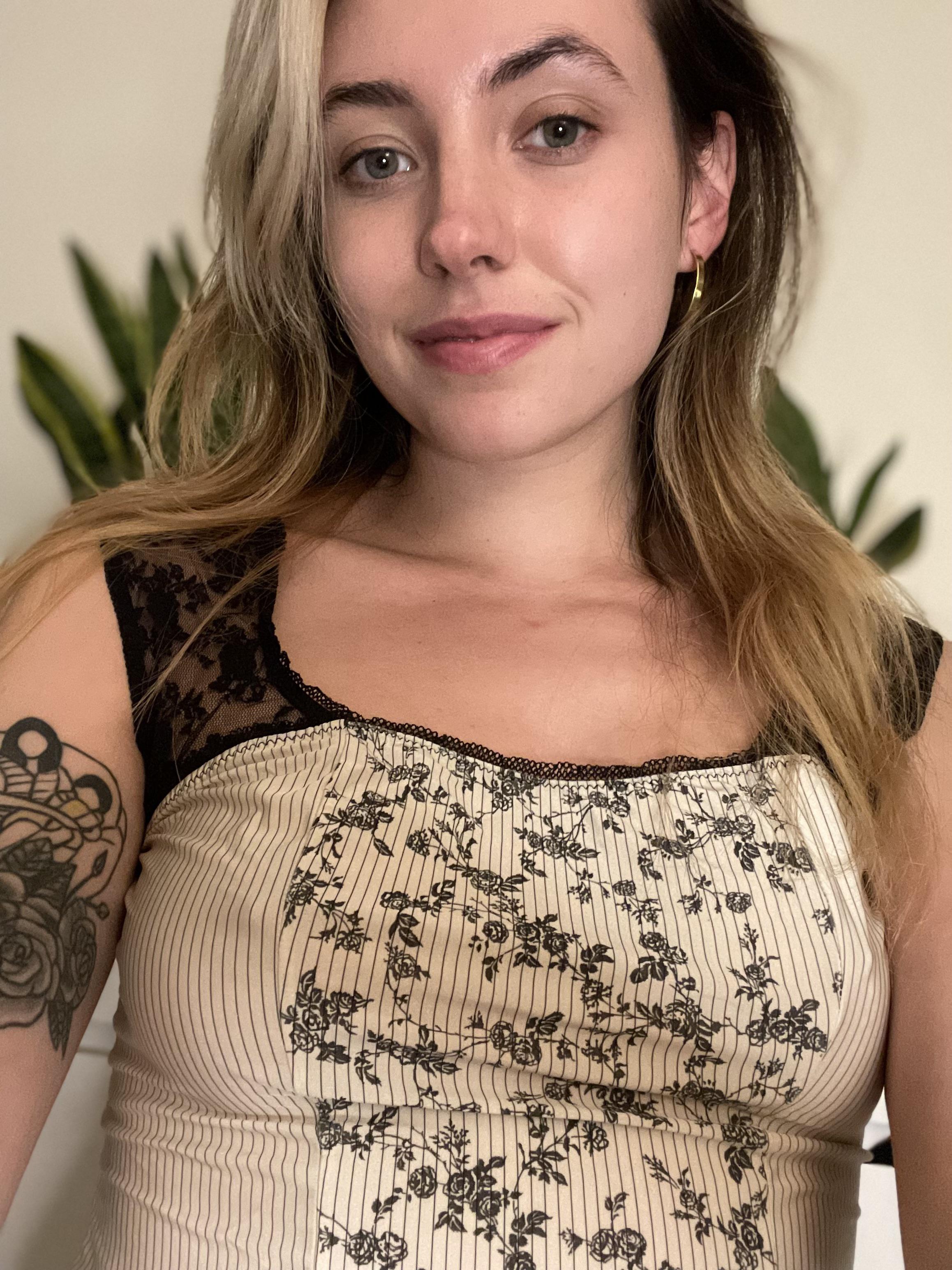 Got Through Monday Celebrating With A Braless Selfie Scrolller