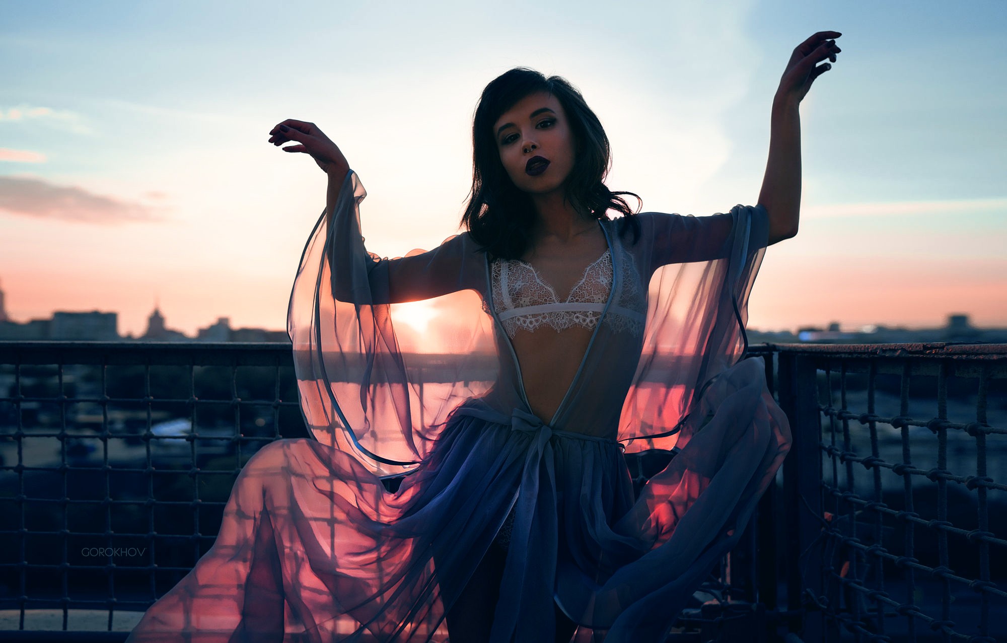 Goth Chick in Sunset | Scrolller