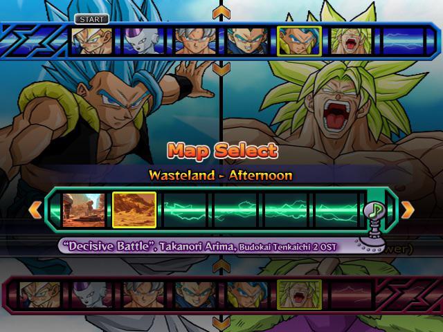 Graphical Stage Select for my new project, DBZ: Budokai Tenkaichi M.U.G.E.N | Scrolller