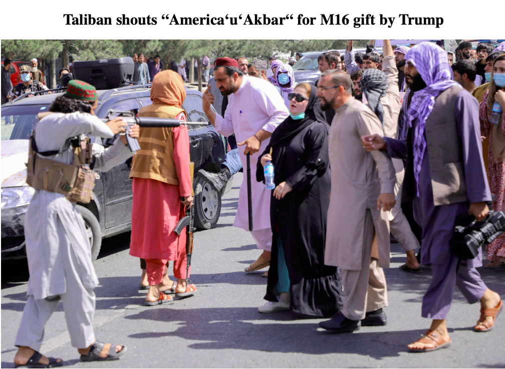 Grateful Taliban thanking Trump. | Scrolller