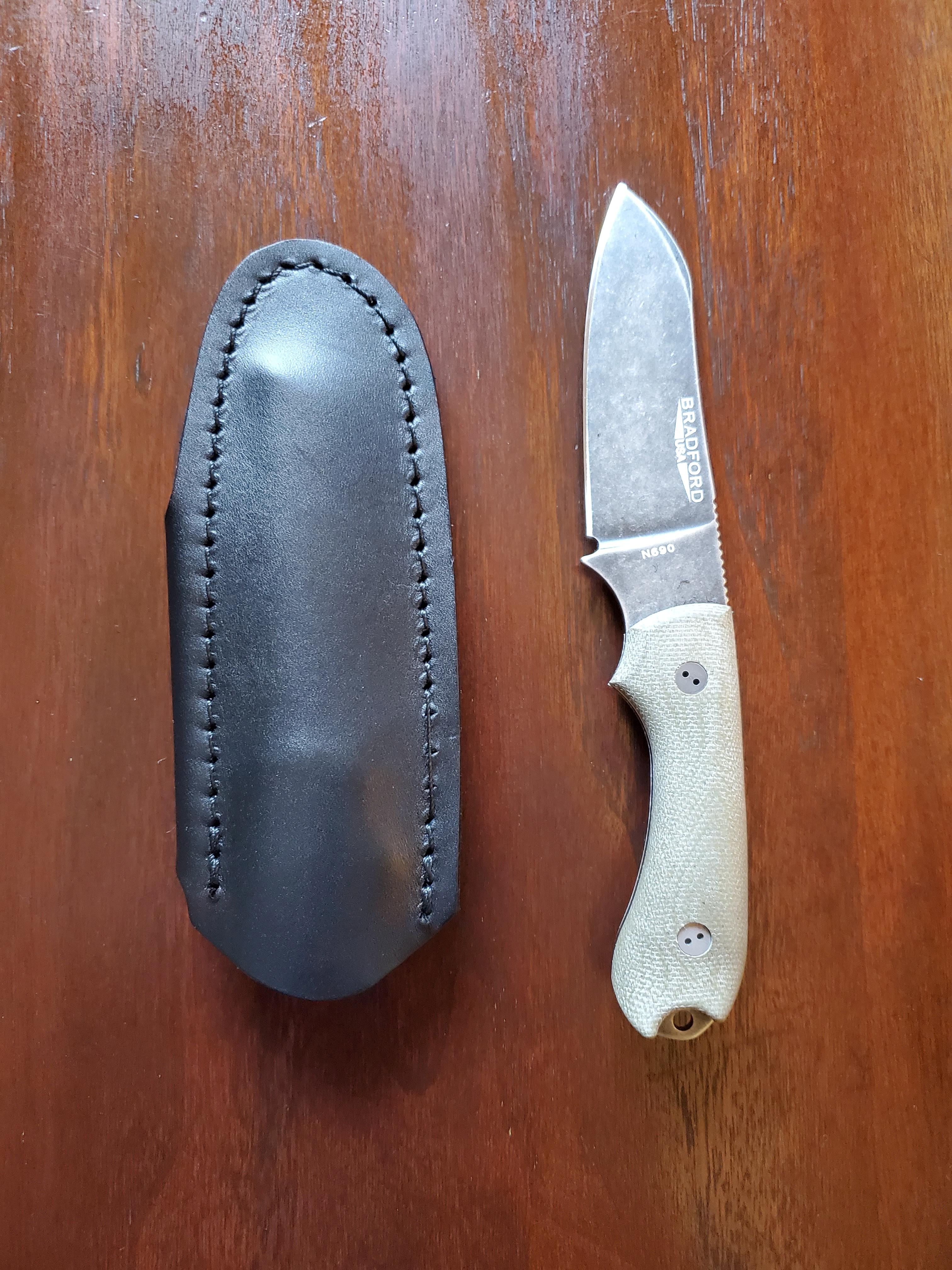 Great fixed blade for EDC. Bradford Guardian 3 w/ scout carry holster. | Scrolller