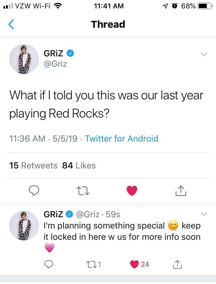 Griz Red Rocks 2019 update incoming! | Scrolller