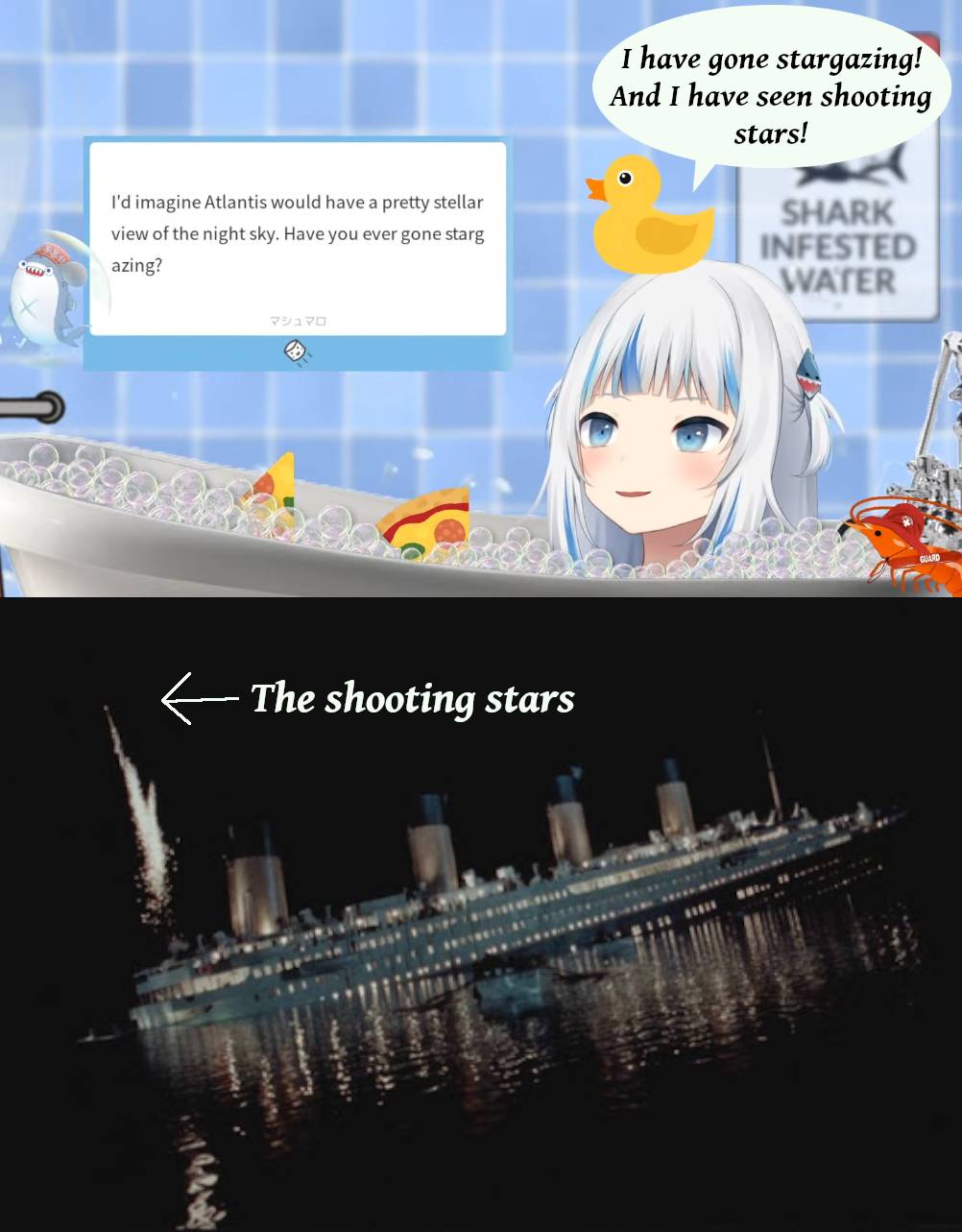 Gura And The Beautiful Night Sky | Scrolller