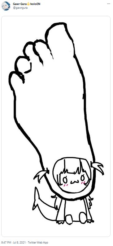 Gura has revealed her new form. | Scrolller