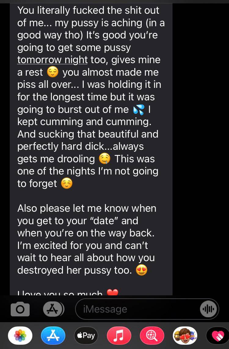 Had a date with a hotwife last night. Love when my gf sends me texts like this! | Scrolller