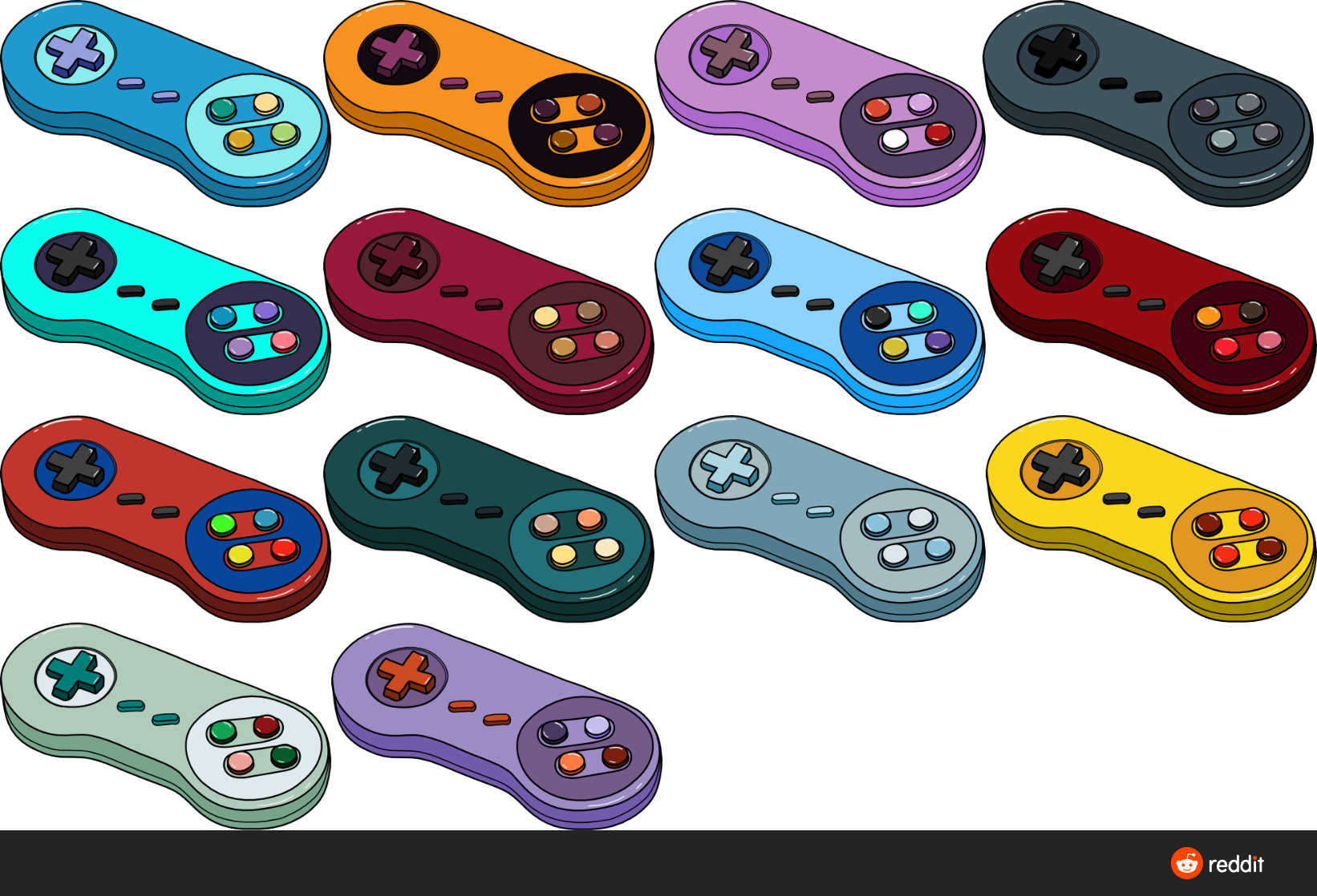 [Had to fix some colors] Our NES controller stickers were a huge hit. So here is our next series ...