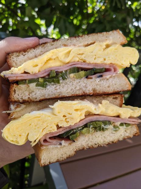 Ham cheese and egg sandwich at Twisted Sage | Scrolller