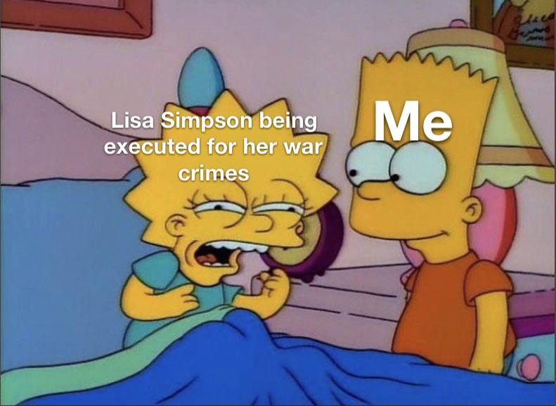 Happiness is Lisa Simpson roasting on an open fire | Scrolller