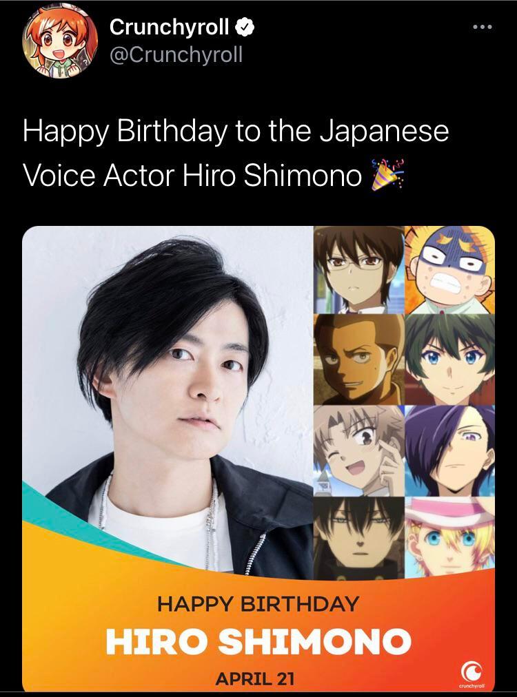 Happy Birthday, ‪Hiro Shimono‬ | Scrolller