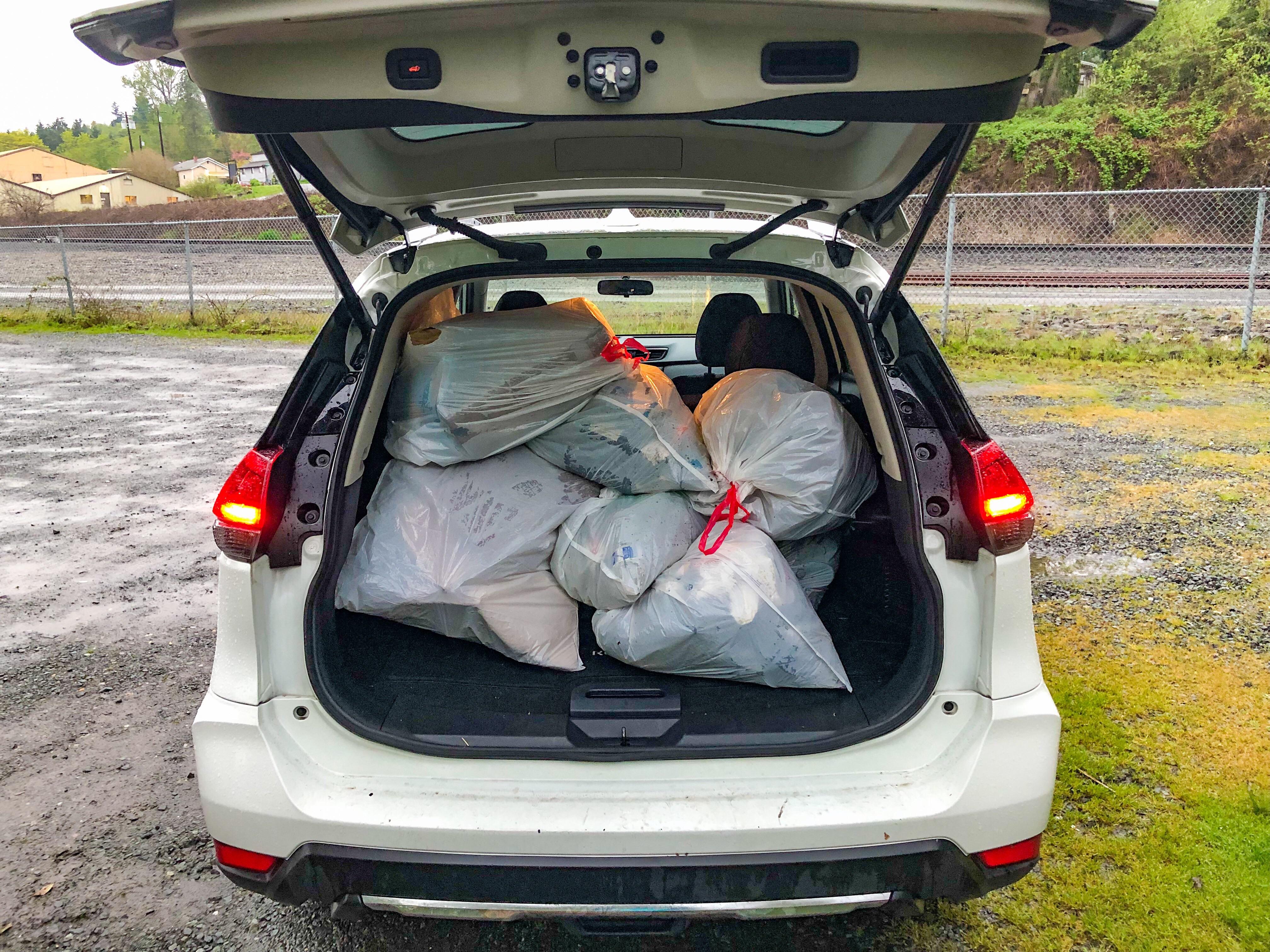 Happy Earth Day! Packed out NINE bags of garbage from the Lowell Riverfront Trail this evening ...
