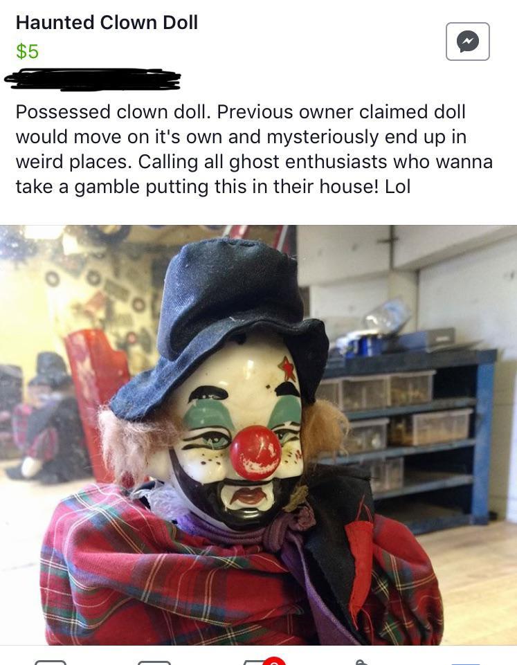 Hard pass on this possessed clown | Scrolller