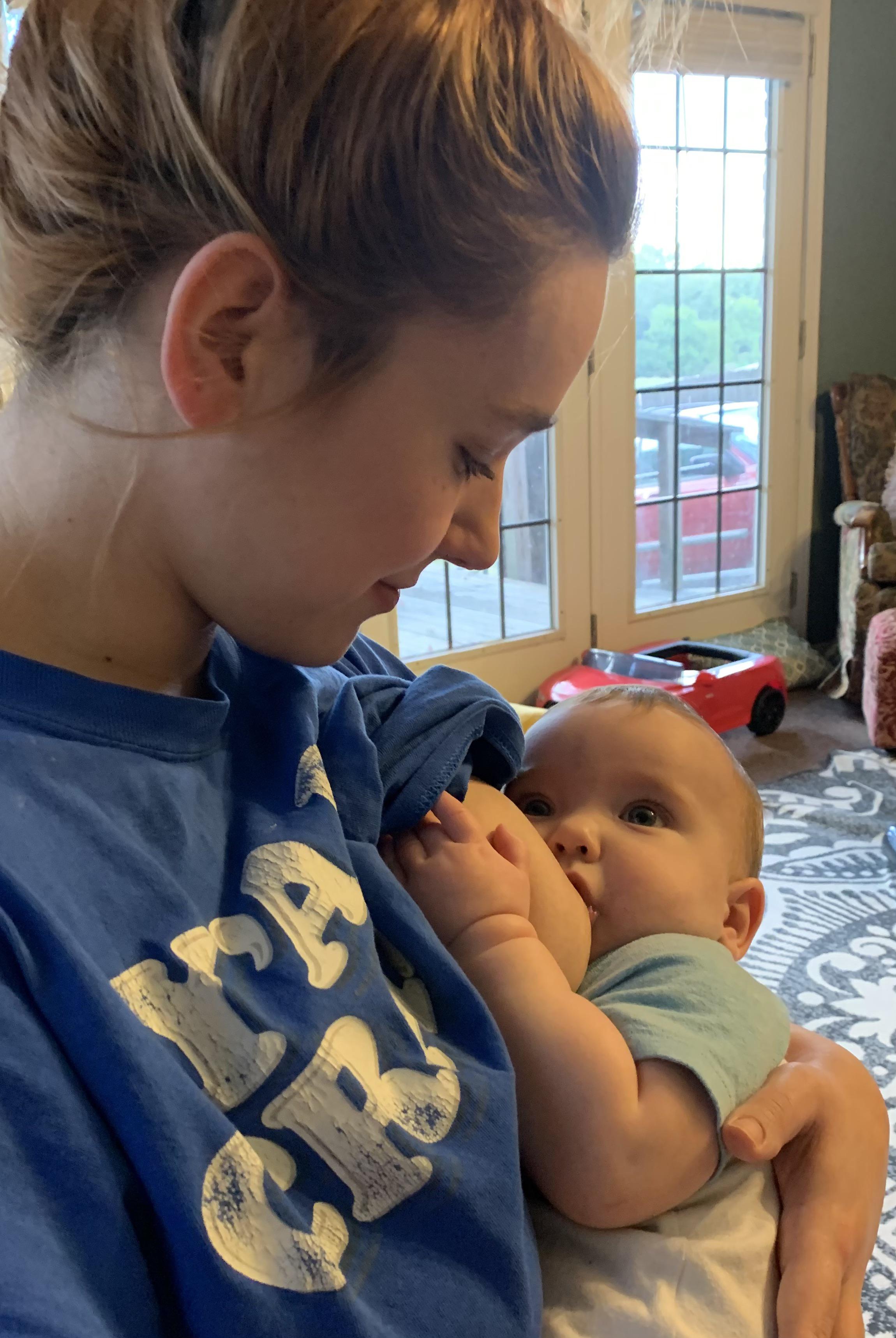 Has anyone done a breastfeeding photoshoot? If so was it worth it? Husband took this and now I ...