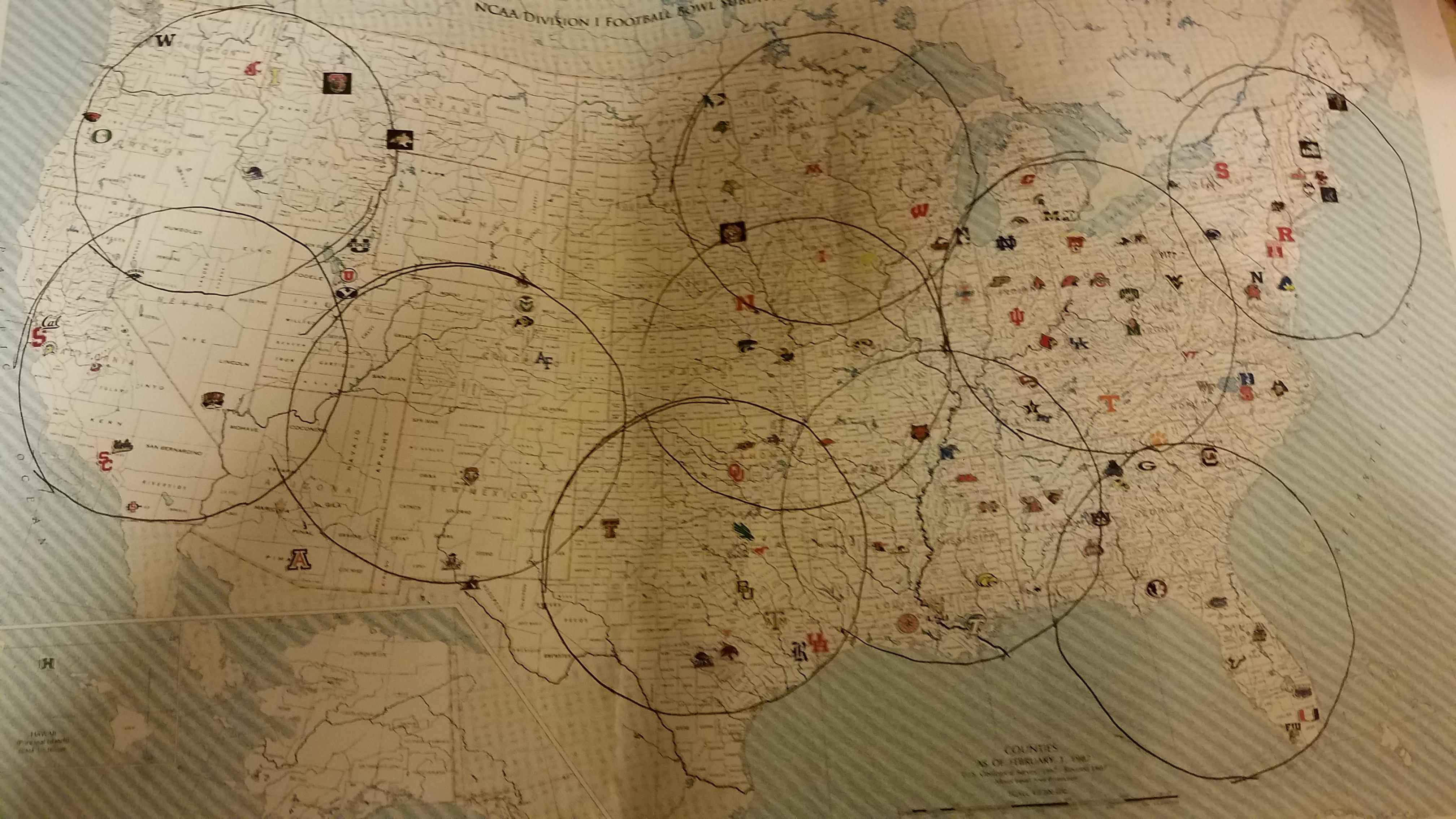 Has anyone ever done custom conferences using teams from every state by using only geography ...