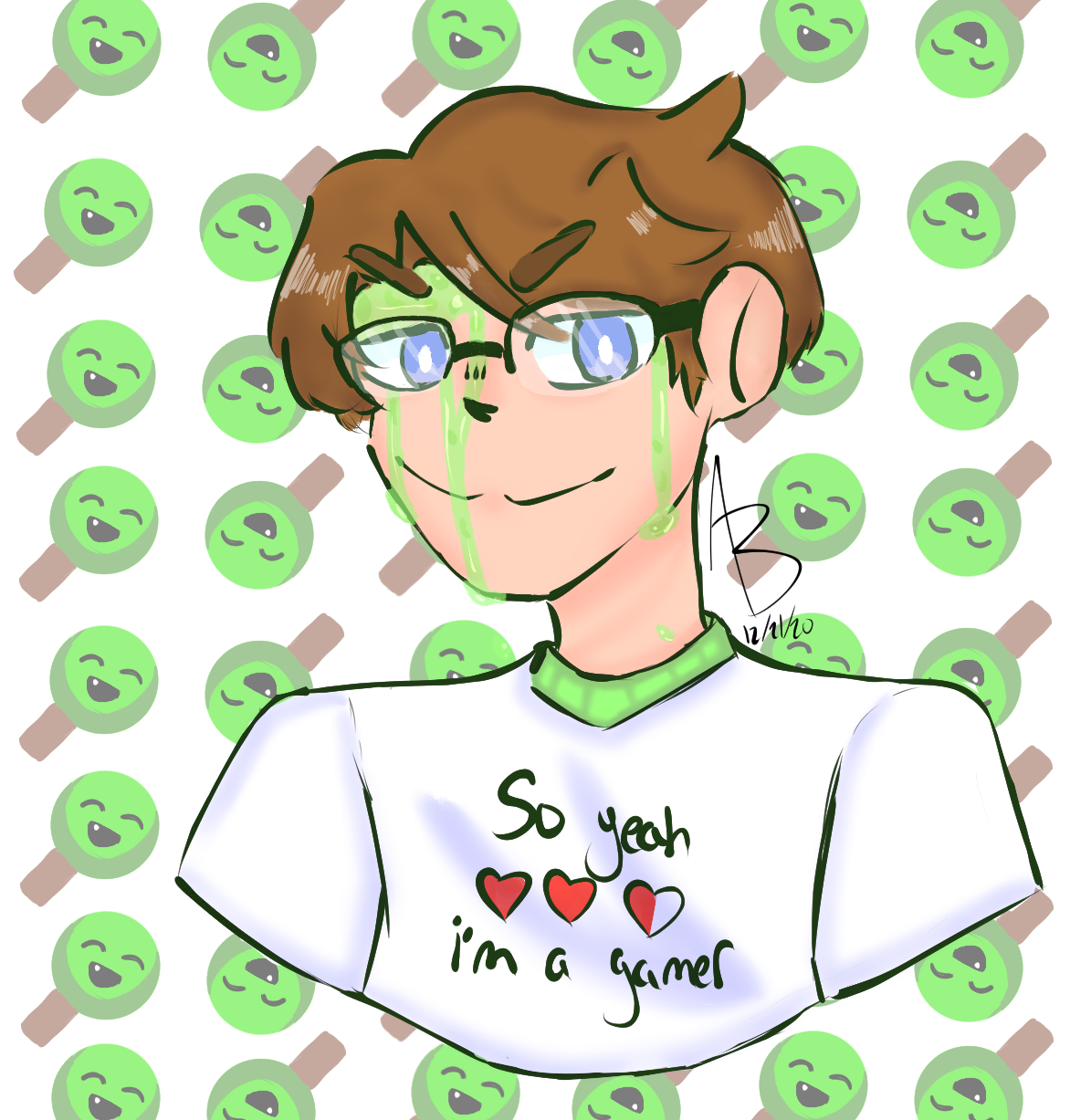 Haven't drawn fanart of someone in a while, figured I should draw slimecicle :p | Scrolller