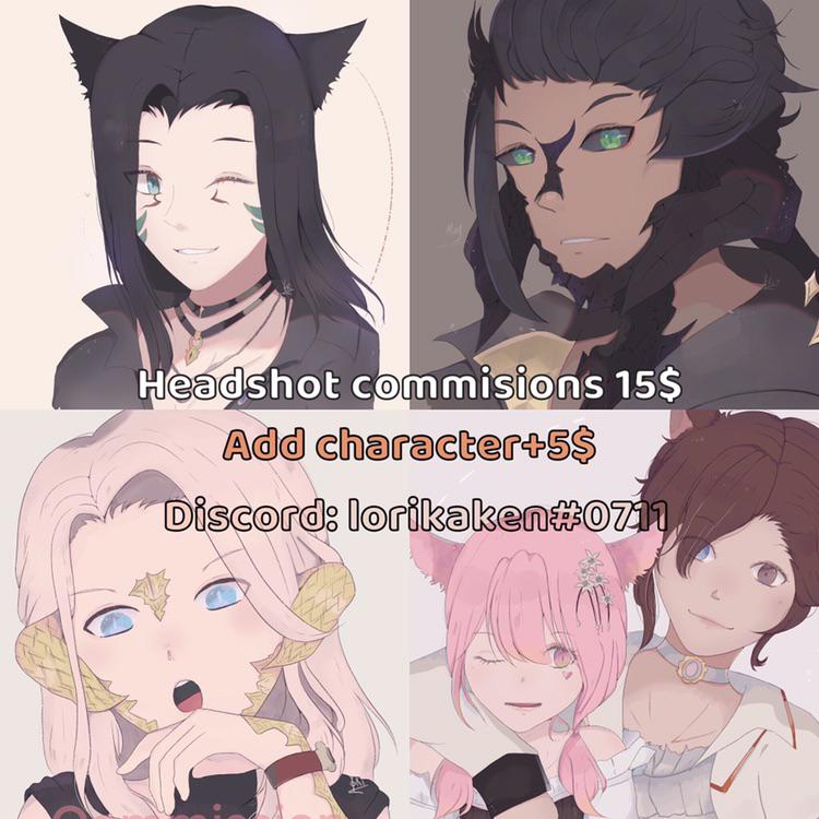 Headshot commissions are open, pls DM via Discord for more information and examples:D | Scrolller