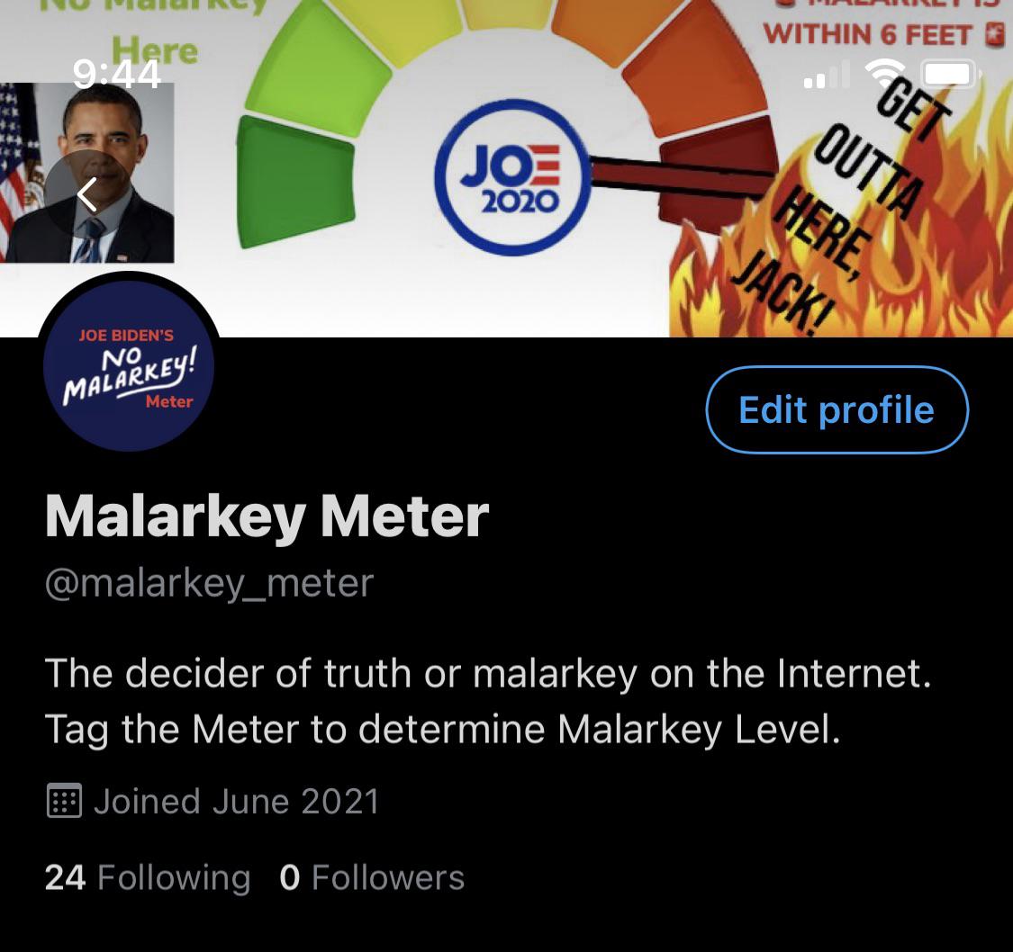 Hello fellow shitlibs, Malarkey Meter guy here. The Internet war against misinformation is still ...