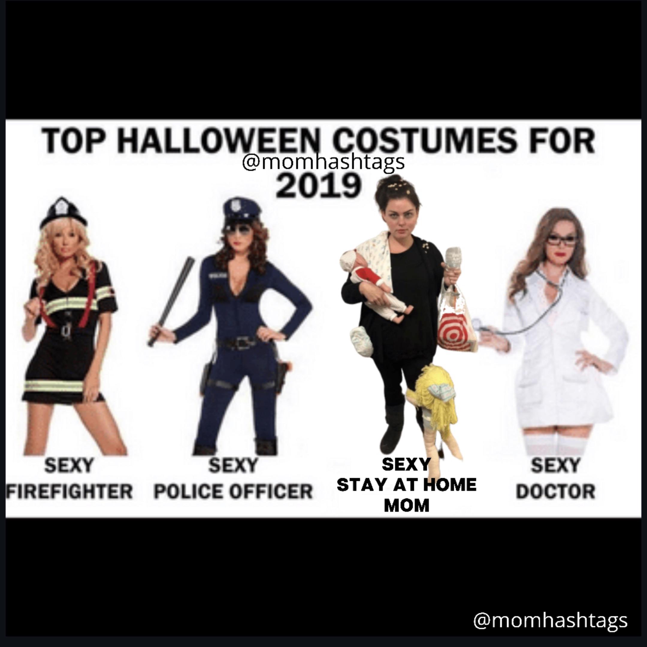 Help me find the brilliant person behind this “Tired Mom” costume ...