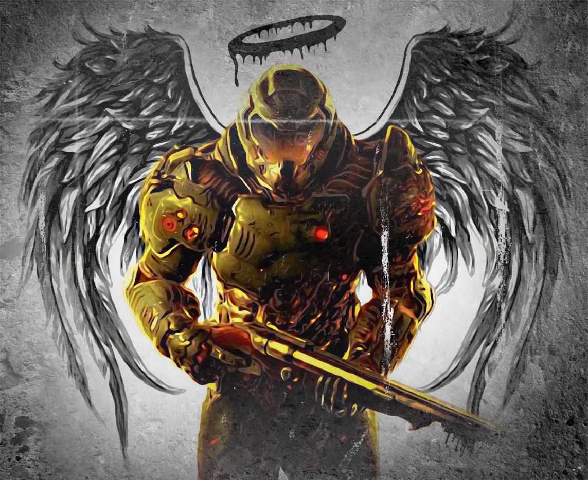 Here’s a really lazy Doom Slayer angel type picture that I made | Scrolller
