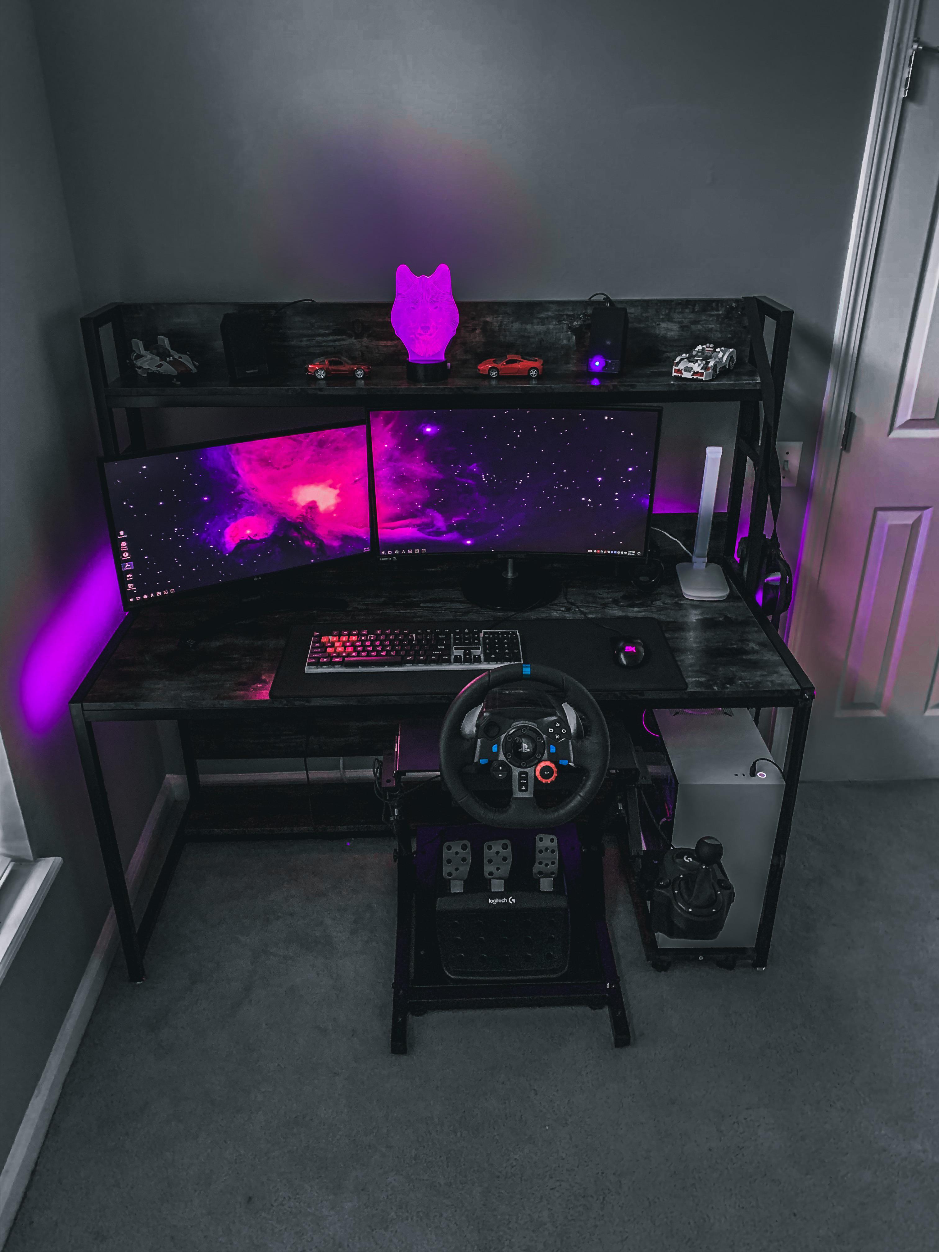 Here’s my sim racing/gaming setup! I started building a couple months ago and at the age of 14 ...