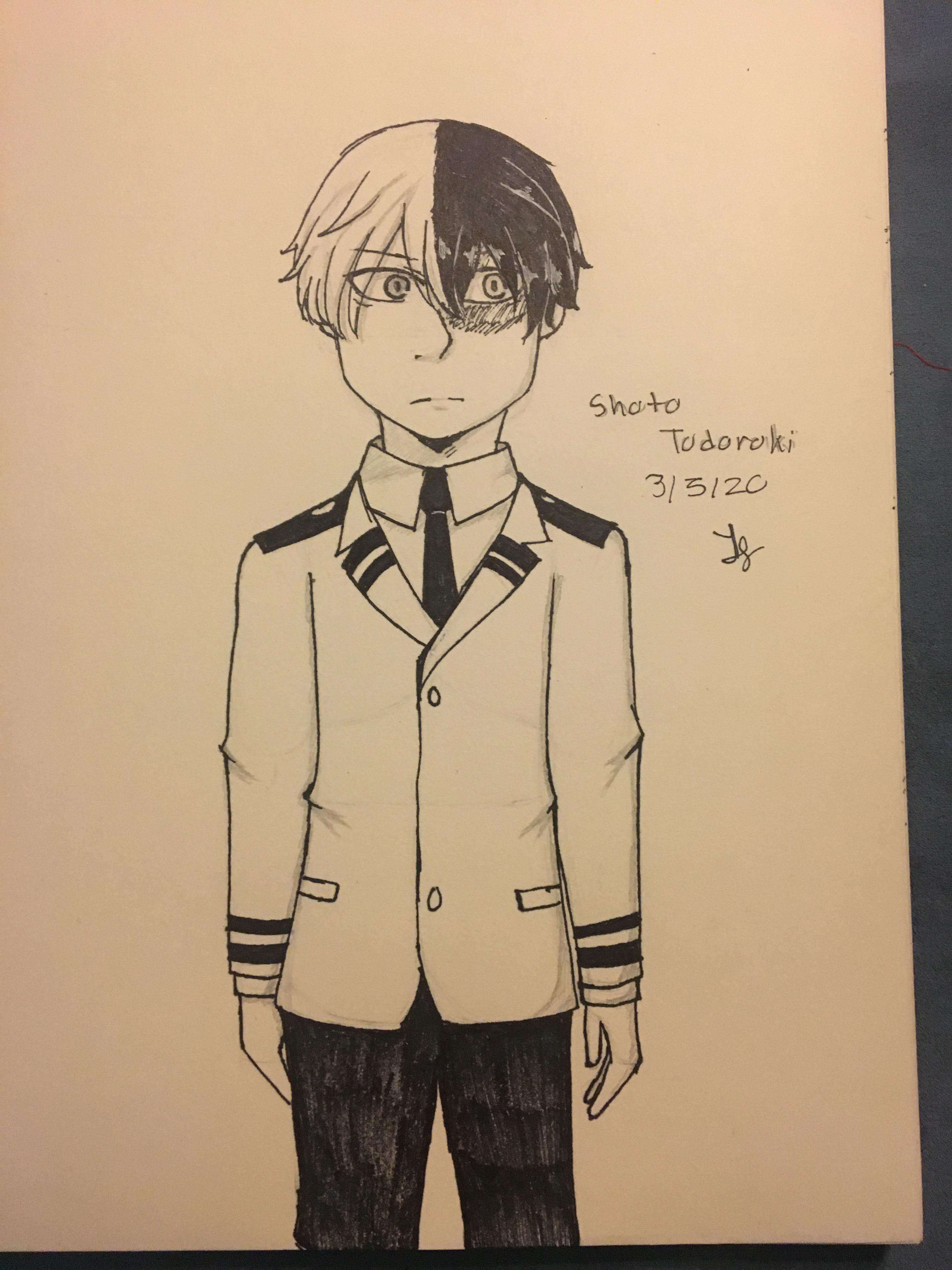 Here's a drawing of Todoroki. Hope you like it | Scrolller