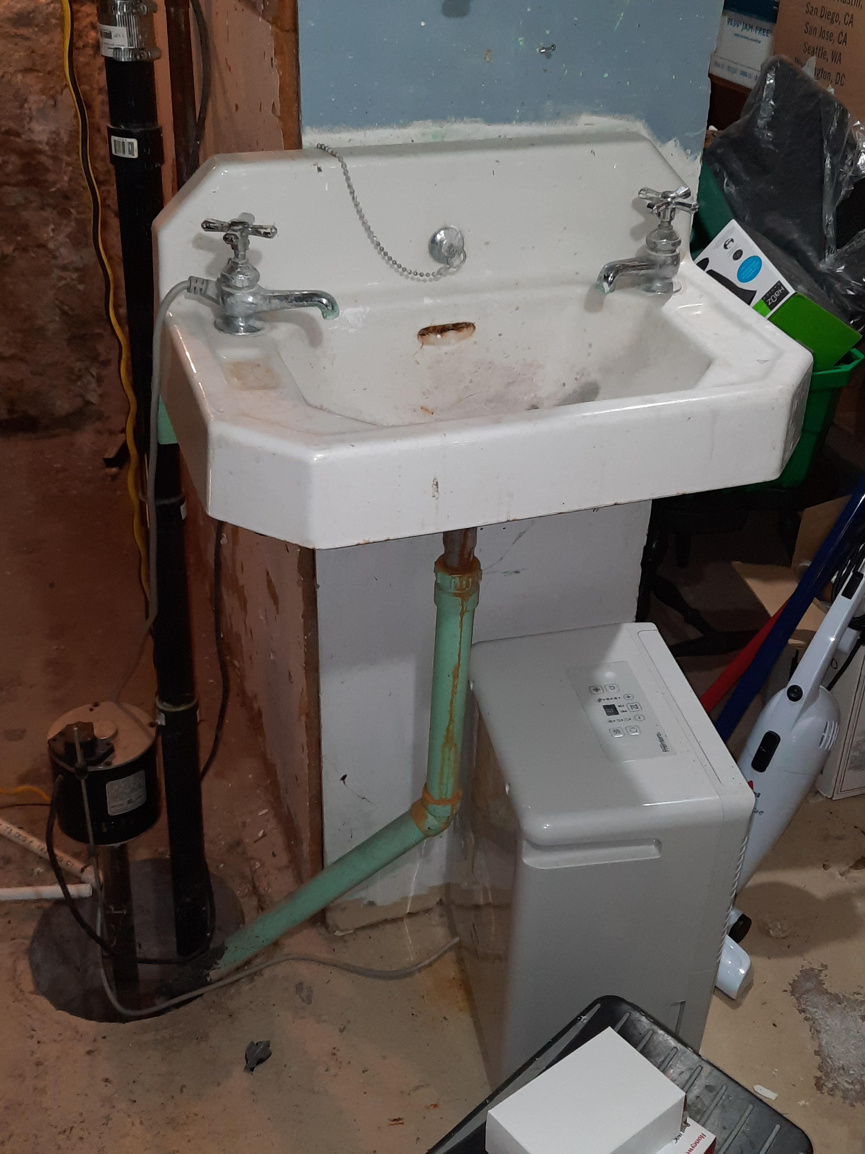 Here's an even greener version, no wasted water at all sink tied into ground water sump pump ...