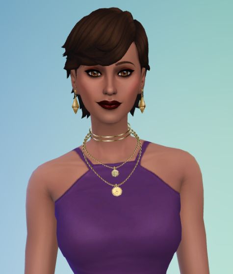Here's my take on Karma in The Sims 4 (I made this 2 years ago and plan on re-making her soon ...