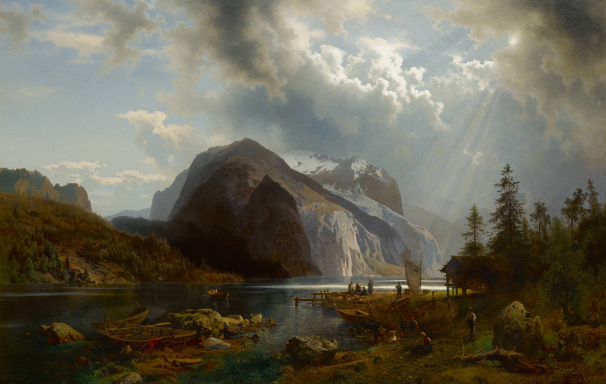 Hermann Herzog, After the Storm, oil on canvas, 35 x 54" | Scrolller