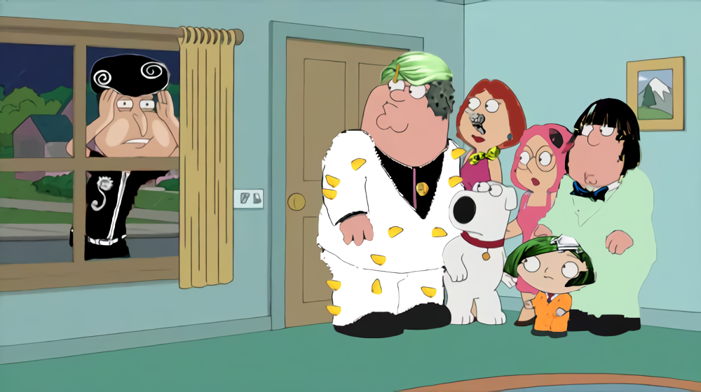 Hey Lois, who's that weird guy with the mushroom hair outside our house? | Scrolller