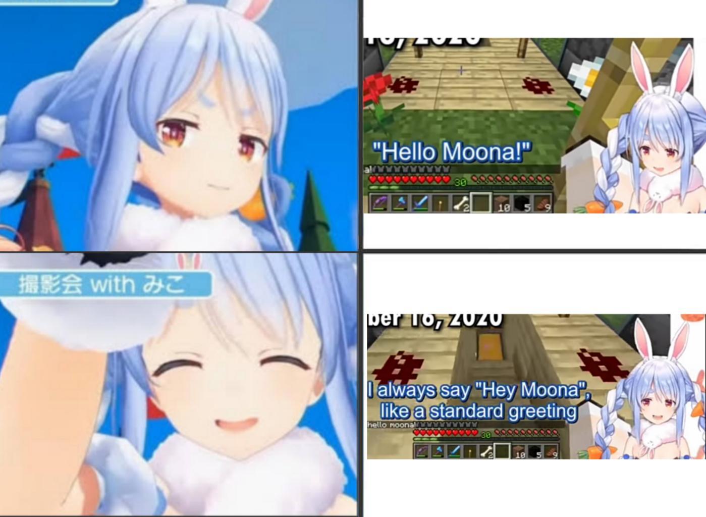 Hey Moona!!!! - Pekora standard greeting | Scrolller