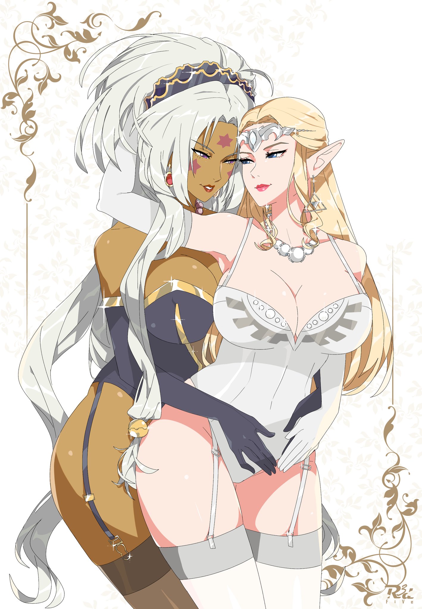 Hild, Zelda - curvy queens in lingerie (R3dfiVe) [Oh My Goddess, The Legend of Zelda] | Scrolller
