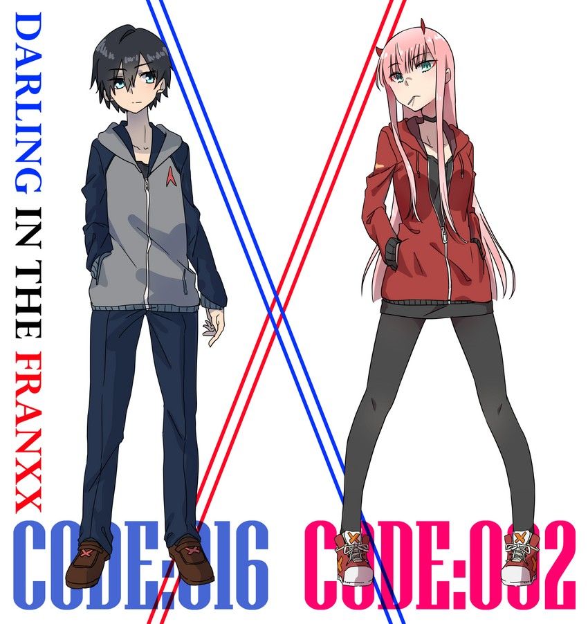 Hiro and Zero Two posing | Scrolller