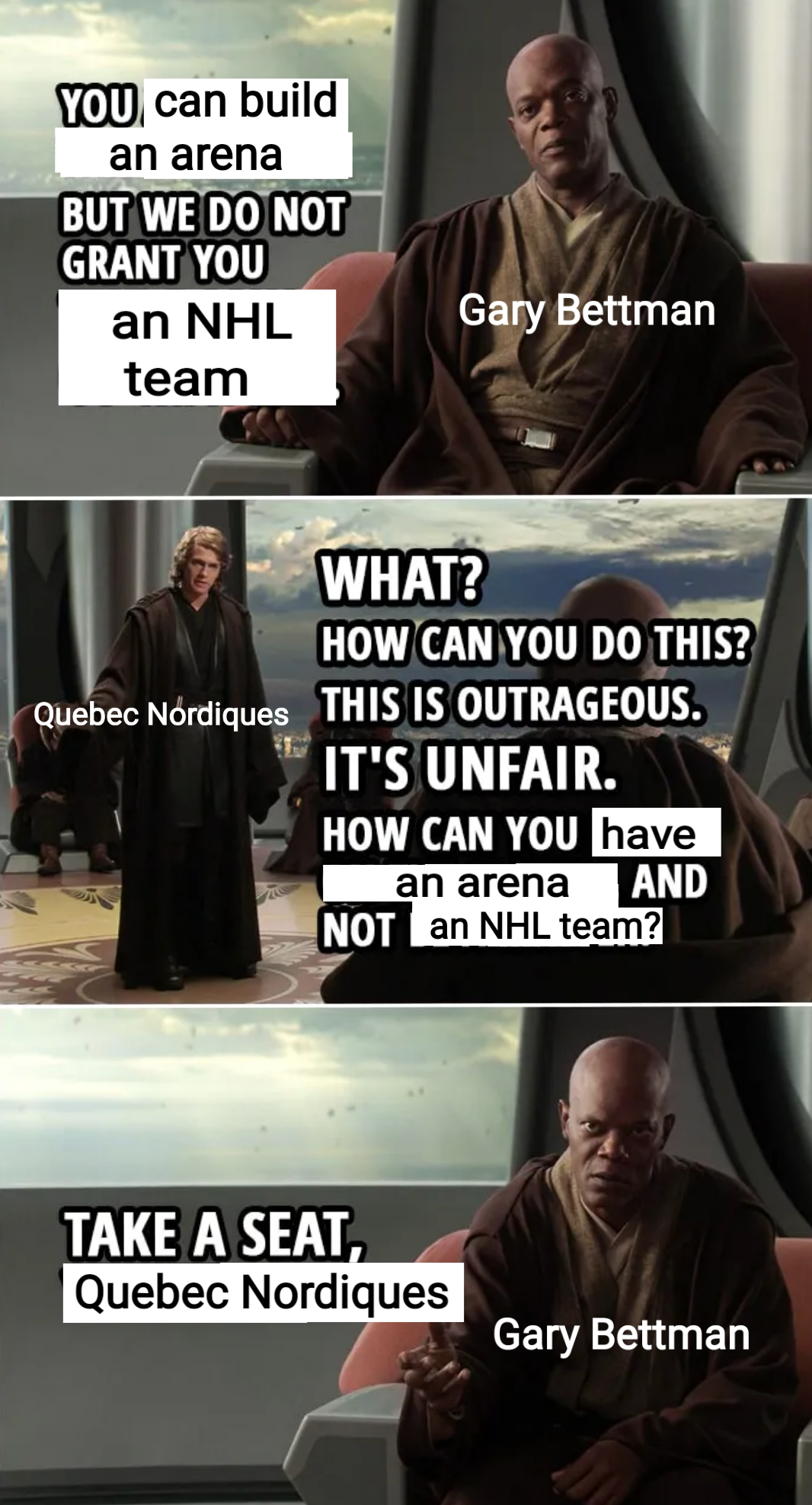 Hockey and Prequel meme crossover | Scrolller