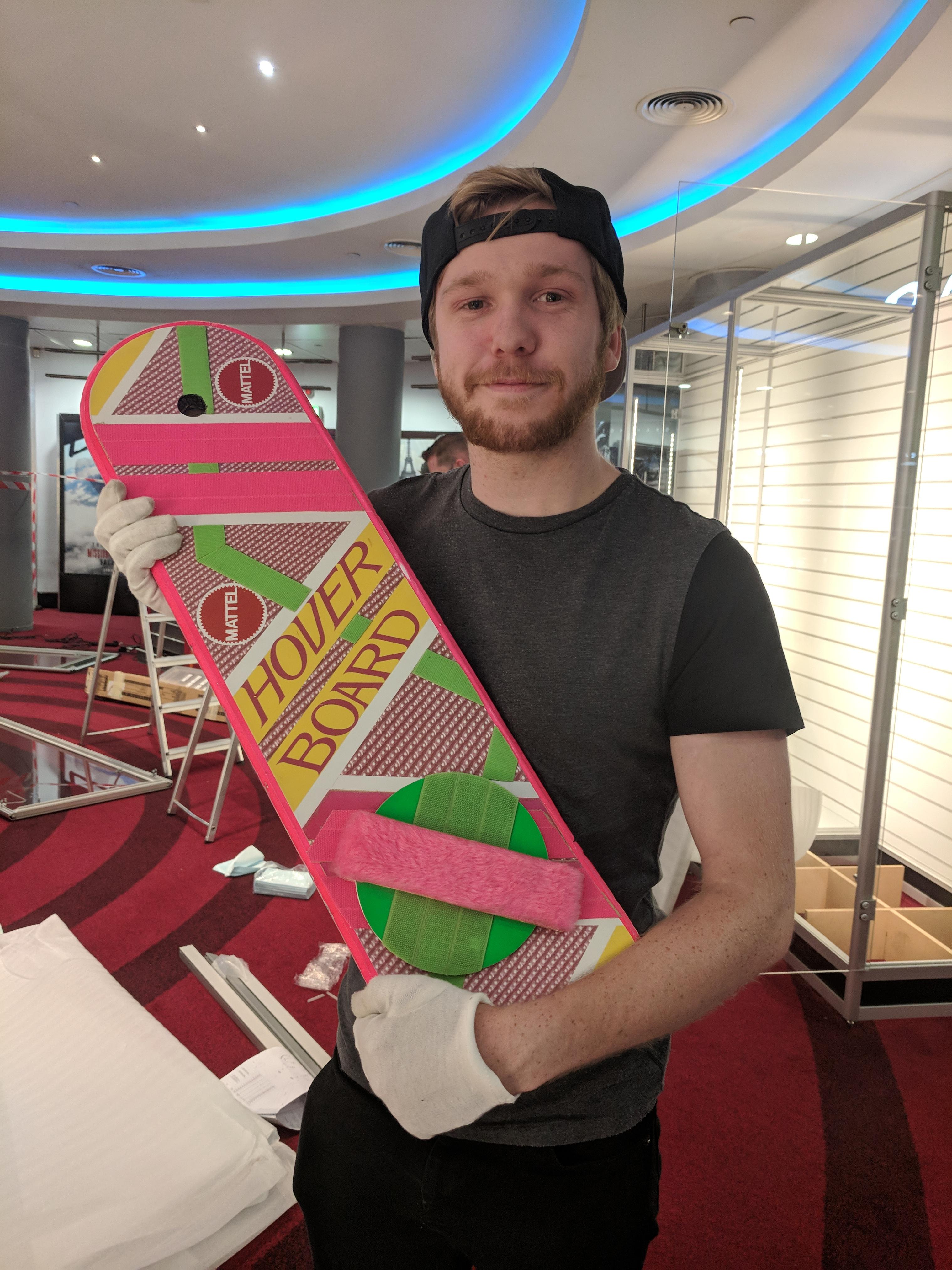 Holding an actual Hoverboard Prop from BTTF2! | Scrolller
