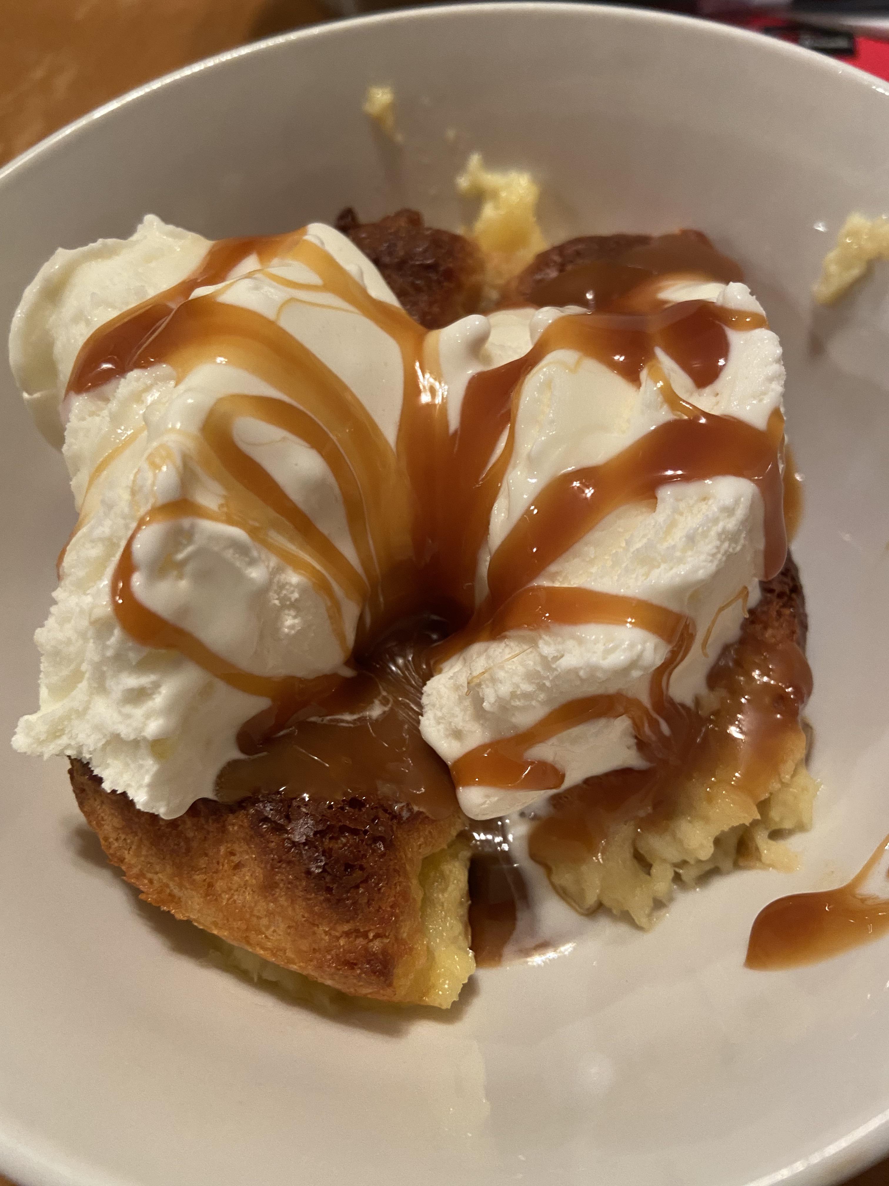 [Homemade] Bread Pudding with vanilla ice cream 🤤 | Scrolller