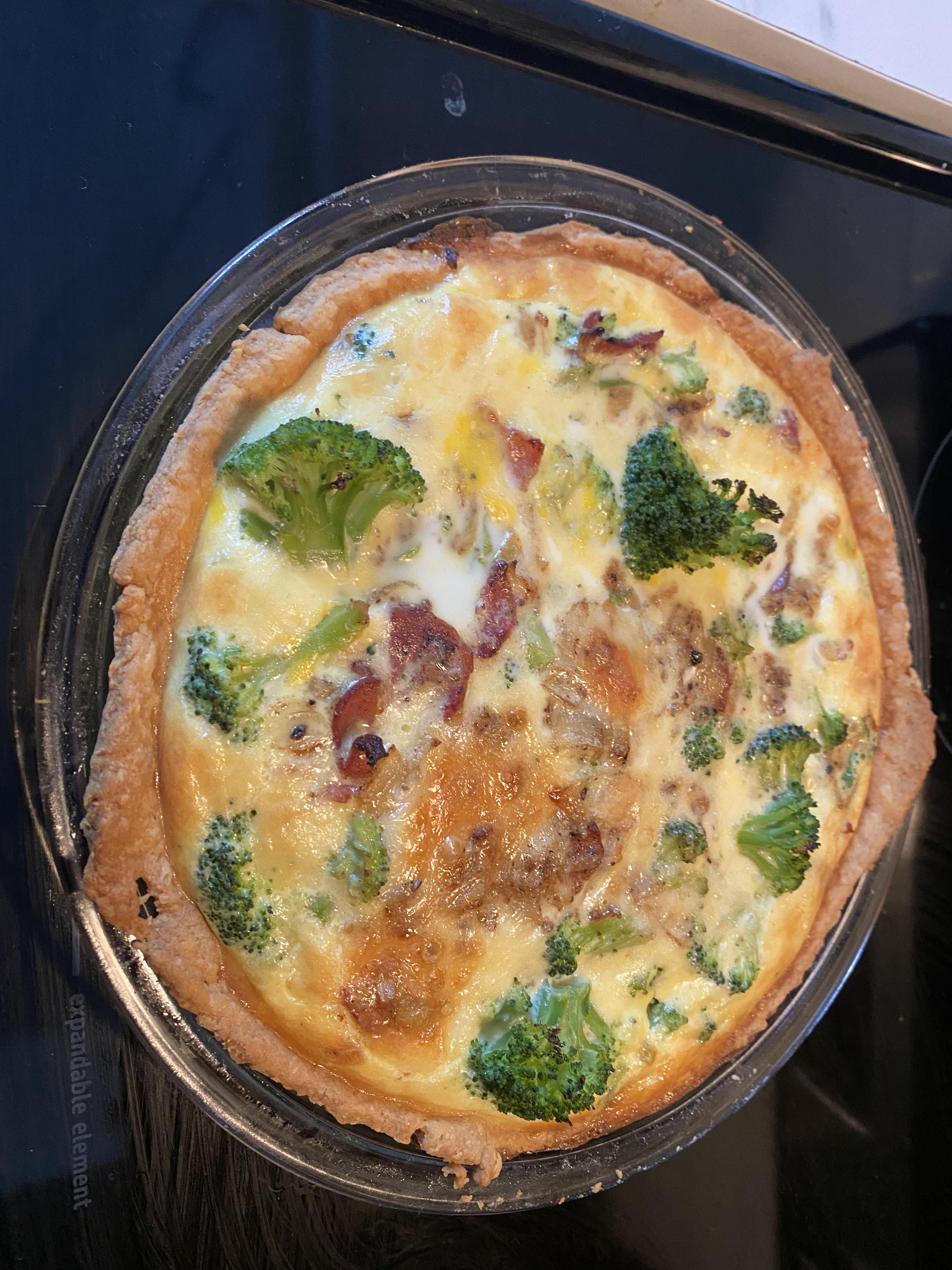 [Homemade] Quiche Lorraine (with extra broccoli) | Scrolller