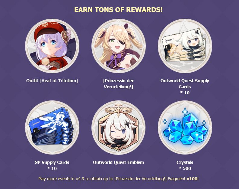 [Honkai Impact 3 × Genshin Impact] Crossover v4.9: [Outworld Traveler] Rewards | Scrolller